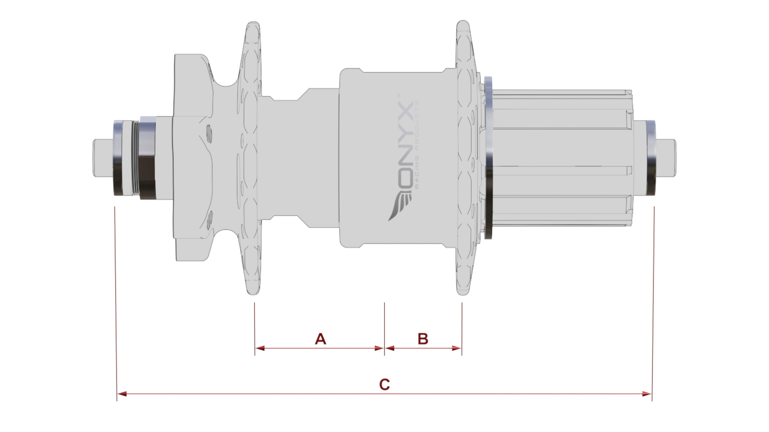 Onyx Vesper MTB ISO HG-11SPD 135/QR Rear Hub - Onyx Racing Products